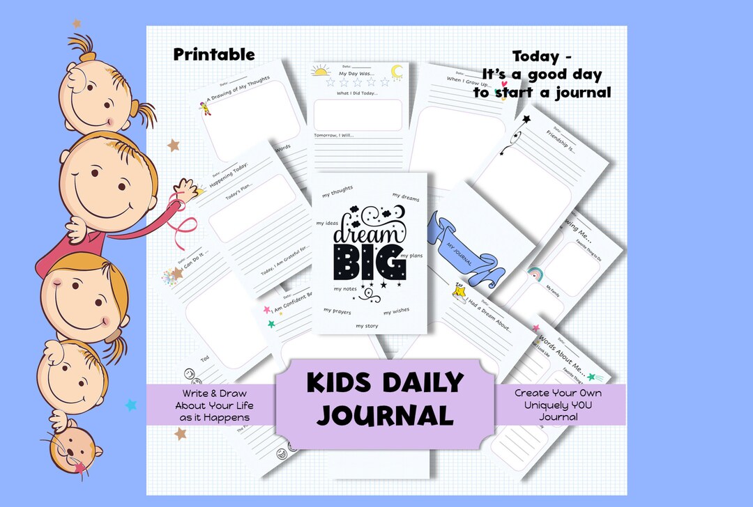 Kids Daily Journal Printable - Etsy