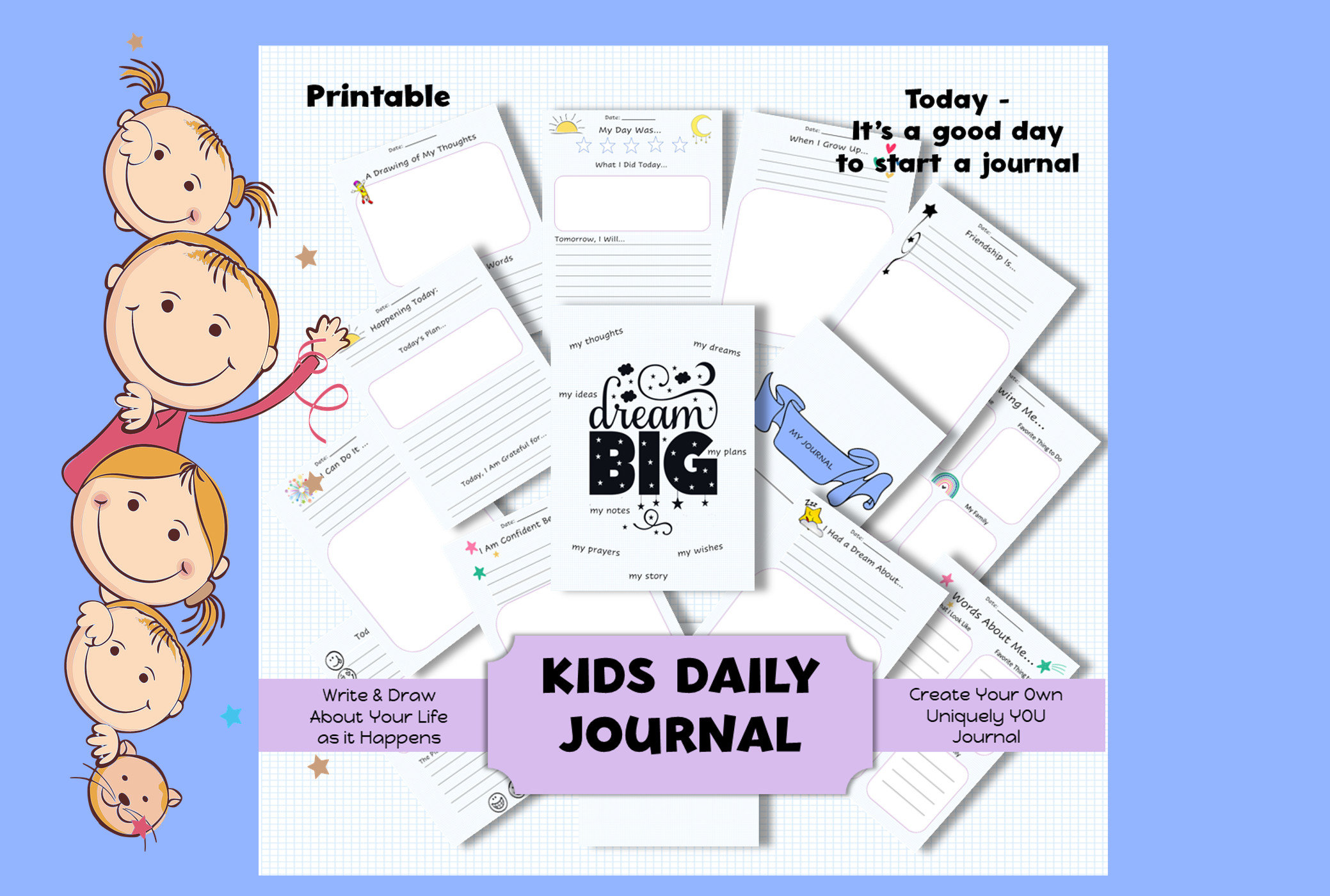 Kids Daily Journal Printable - Etsy