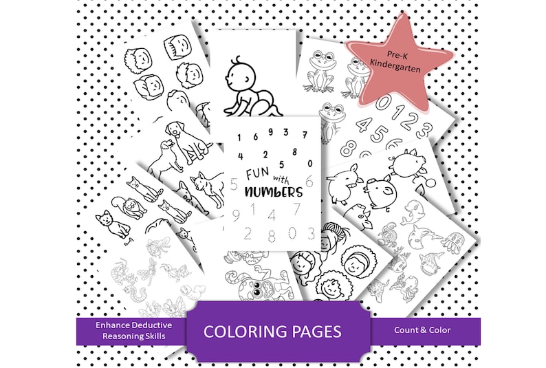 COUNTING & NUMBERS Pre-k / Kindergarten Printables - Etsy