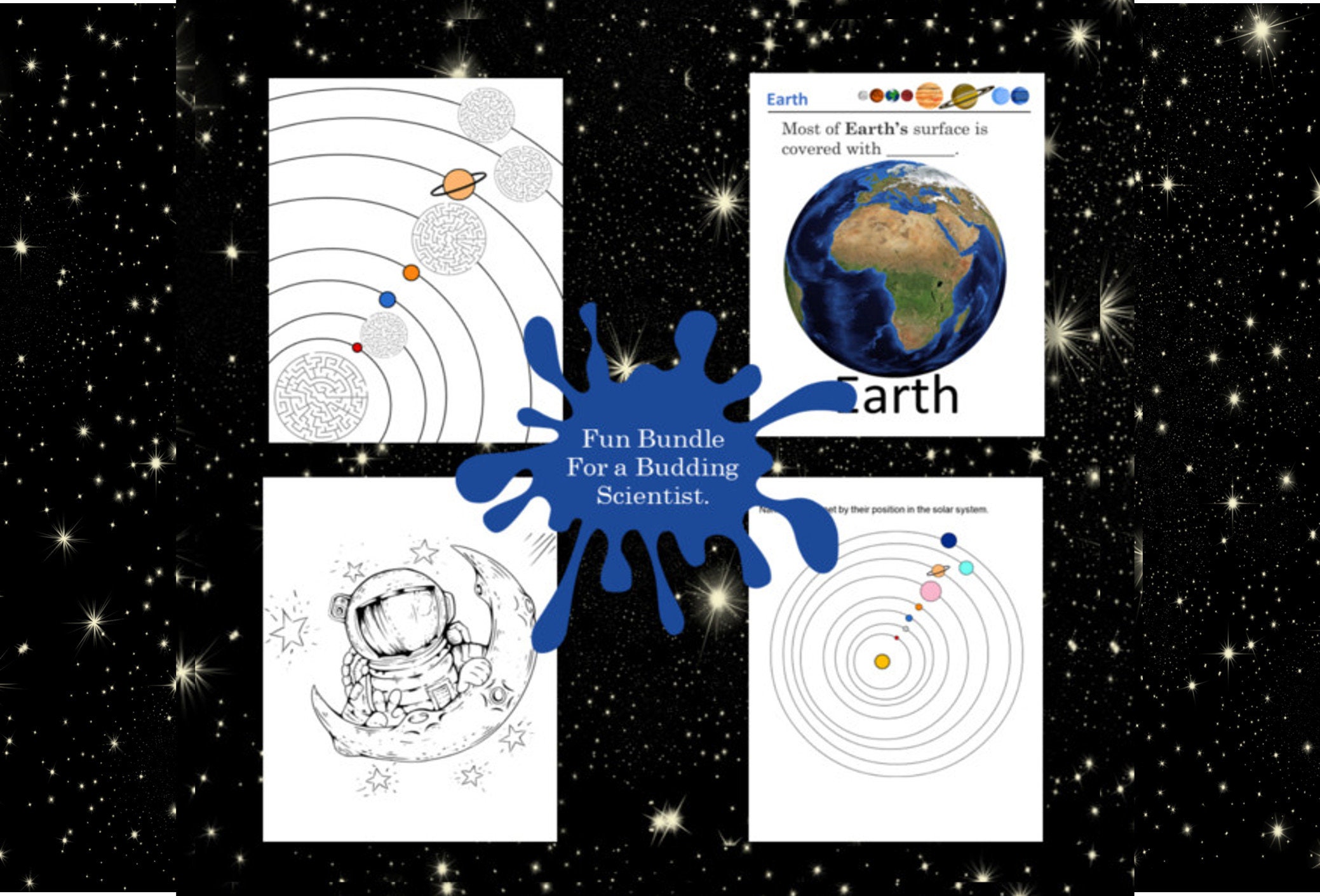 Solar System Printables / Science Worksheets Grades 3-5 - Etsy