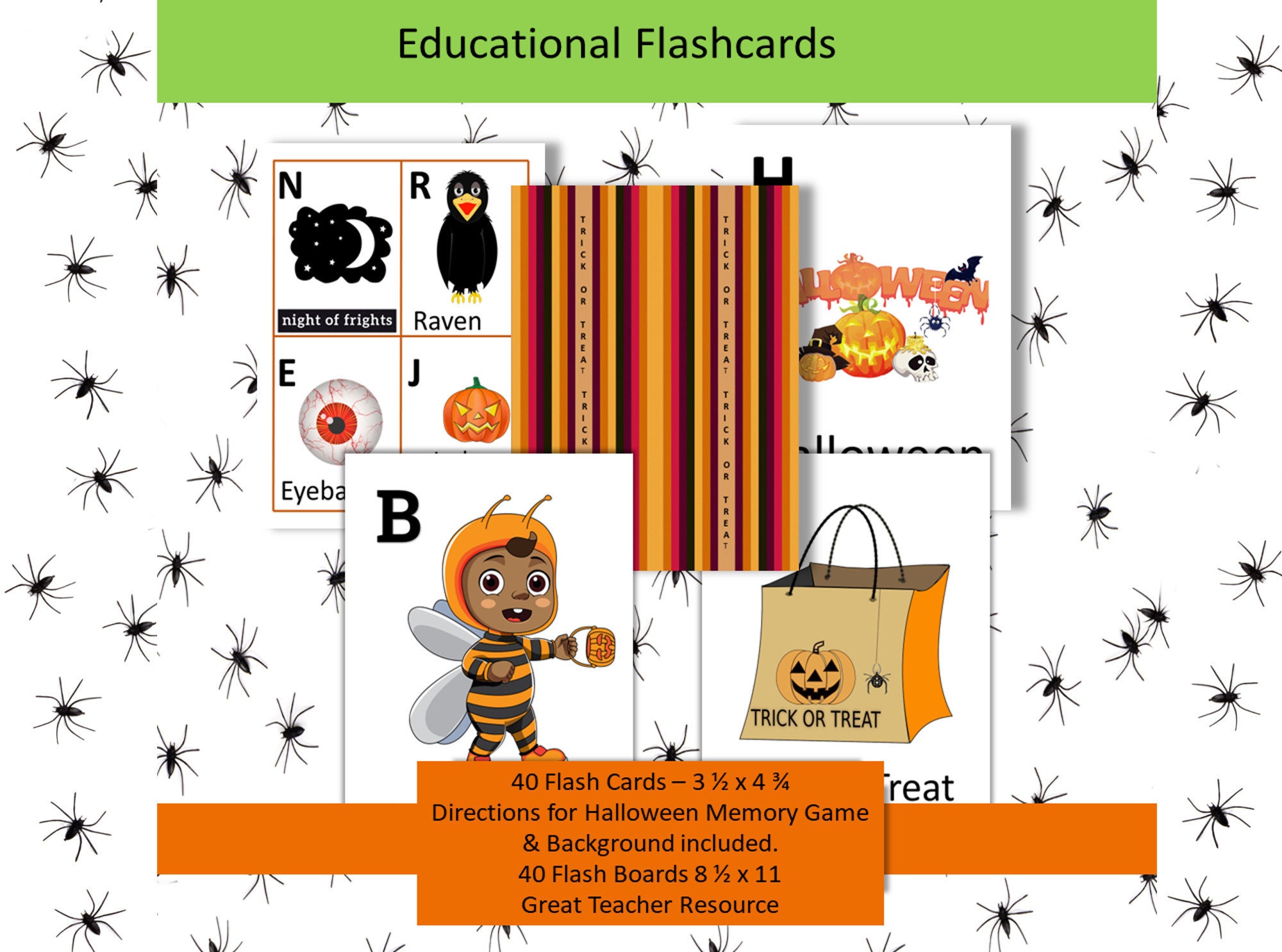 Alphabet Spelling Flashcards, Halloween Games, Halloween Activities - Etsy
