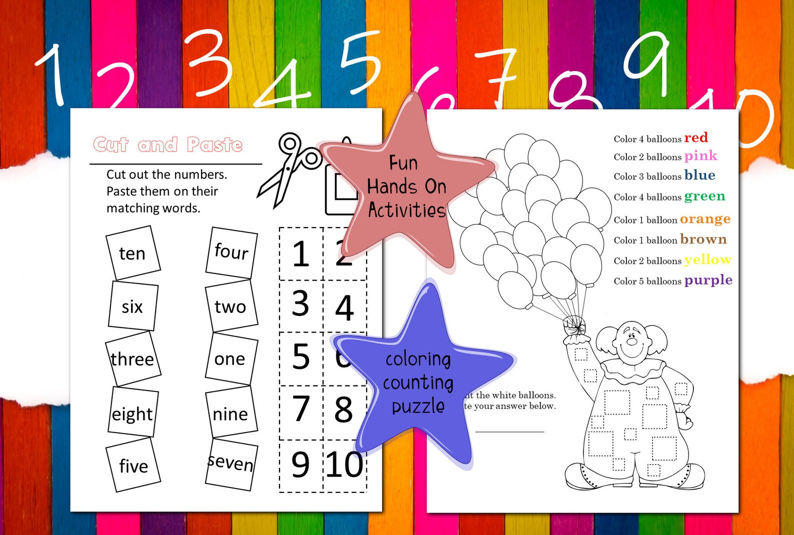 Numbers and Counting Practice Worksheets / 30 Printable Numbers ...
