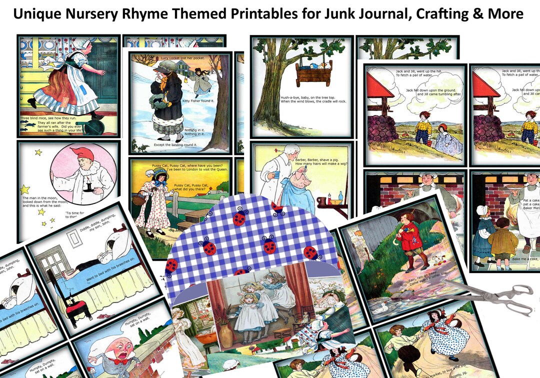 Nursery Rhymes Printables/memory Game/craft Project - Etsy