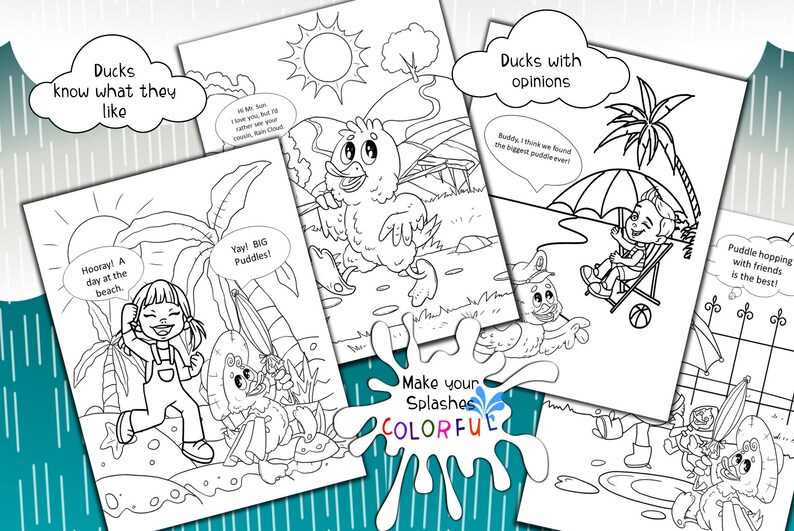 PRINTABLE COLORING PAGES / Ducks / Kids Printables - Etsy