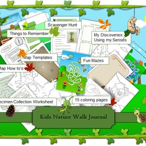 Kids Nature Walk Journal / Printable Outdoor Adventure Workbook ...