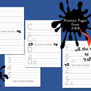 ABC & 123 Worksheets / Letters and Numbers Printables - Etsy