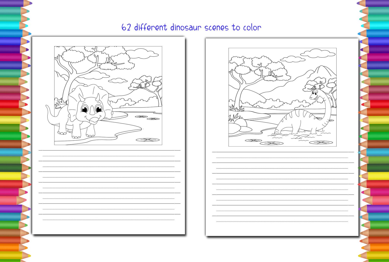 Dinosaur Draw and Write Activity Book - Etsy