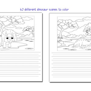 Dinosaur Draw and Write Activity Book - Etsy