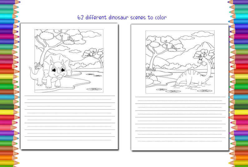 Dinosaur Draw and Write Activity Book - Etsy