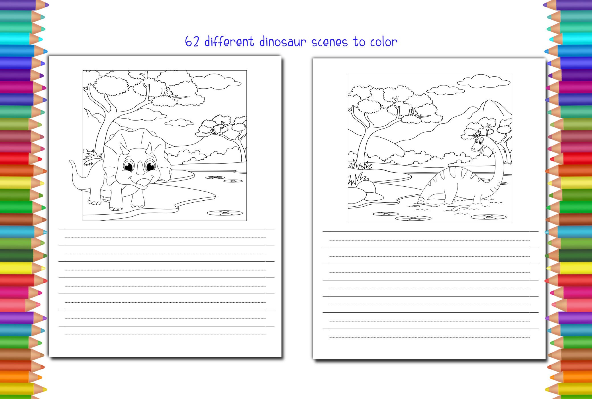 Dinosaur Draw and Write Activity Book - Etsy