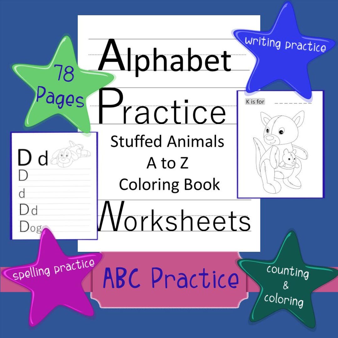 WRITING PRACTICE WORKSHEETS – Alphabet Printing Practice and Animal ...