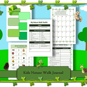 Kids Nature Walk Journal / Printable Outdoor Adventure Workbook ...