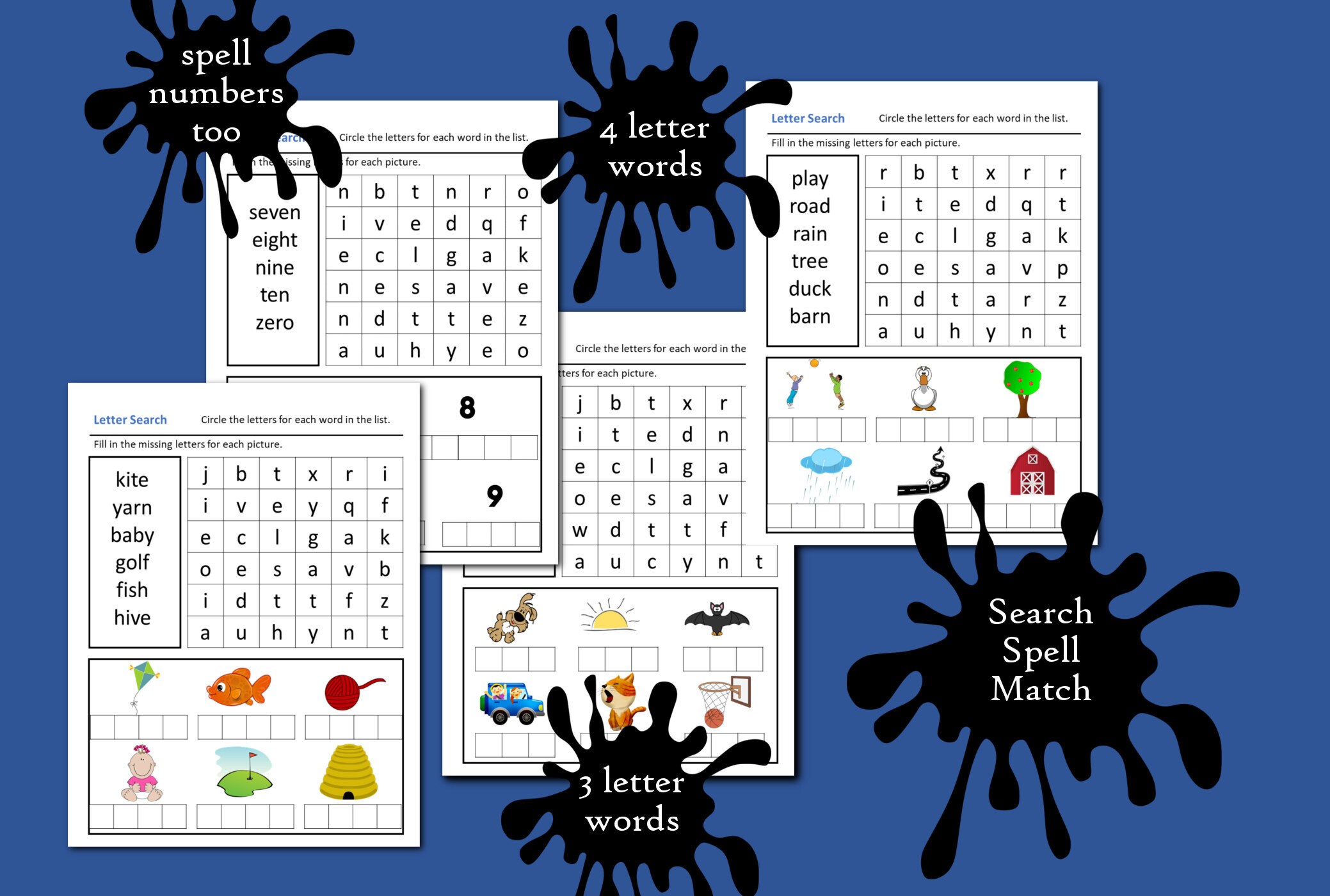 ABC & 123 Worksheets / Letters and Numbers Printables - Etsy