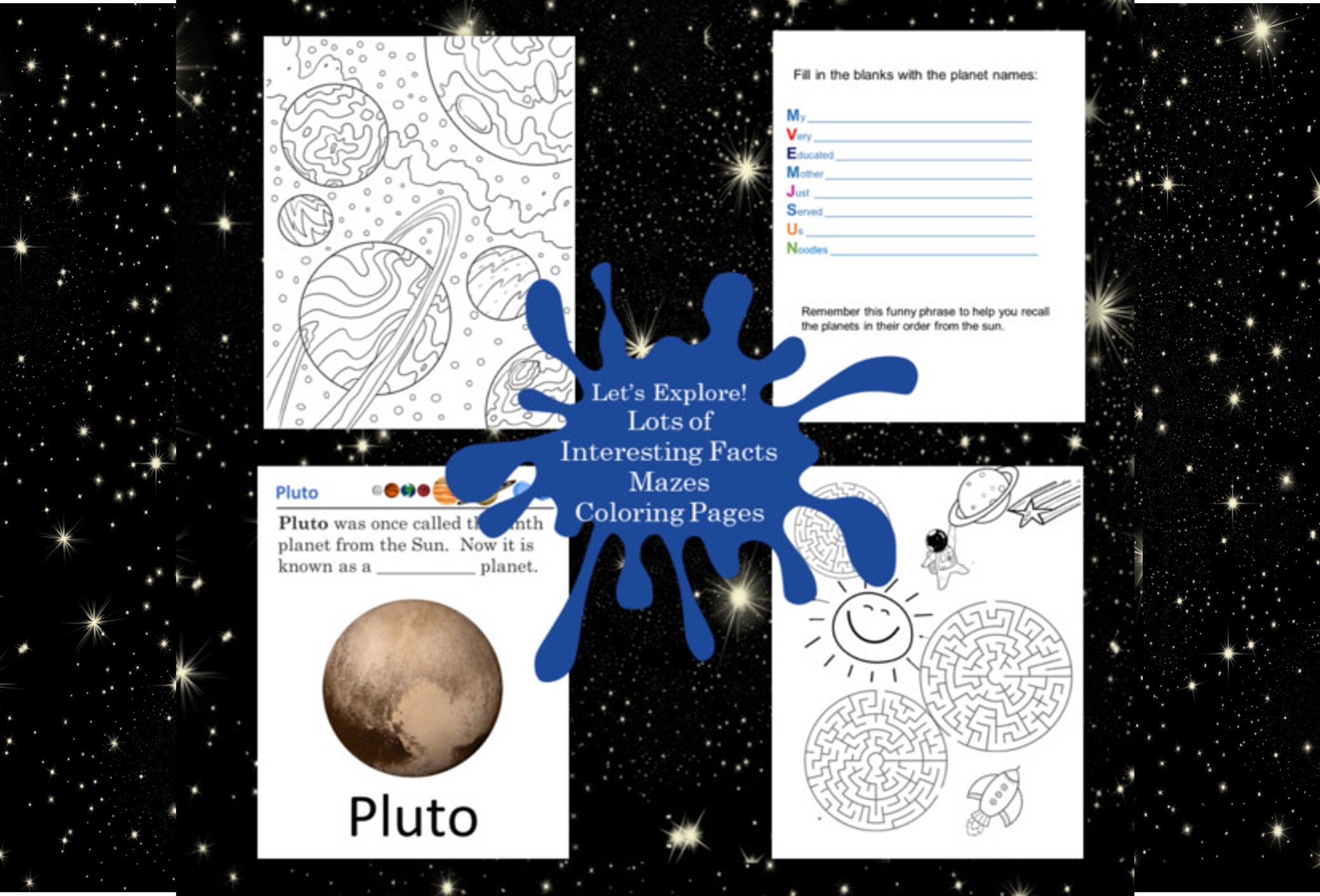 Solar System Printables / Science Worksheets Grades 3-5 - Etsy