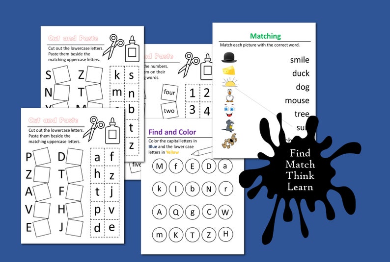 ABC & 123 Worksheets / Letters and Numbers Printables - Etsy