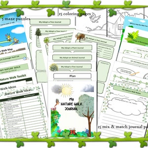 Kids Nature Walk Journal / Printable Outdoor Adventure Workbook ...