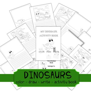 Dinosaur Draw and Write Activity Book - Etsy