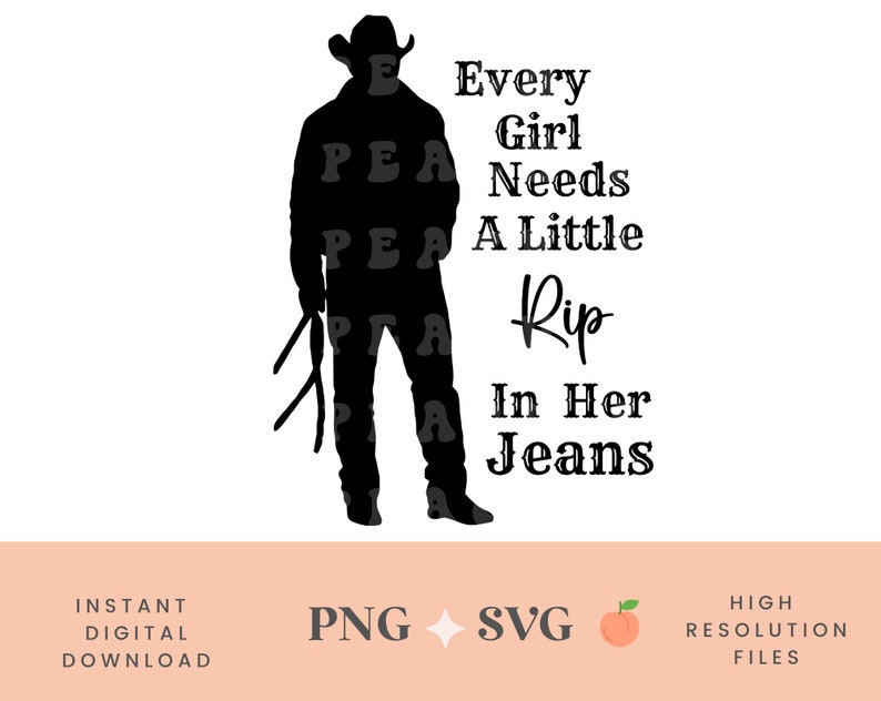 Every Girl Needs A Rip In Her Jeans Svg Digital Download Etsy