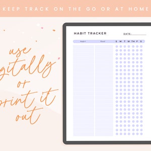 Weekly Habit Tracker Digital Download Habit Tracker Template - Etsy