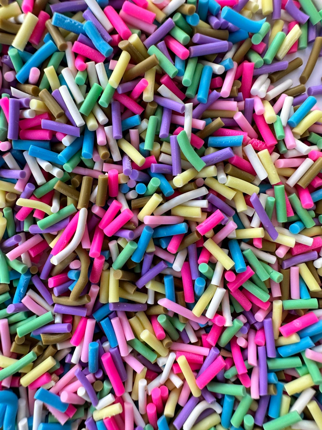 Long Colorful Fake Sprinkles Polymer Clay Charms Clay - Etsy