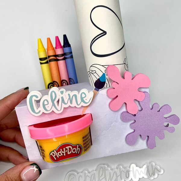 Crayon and Play Doh Birthday Box - Etsy