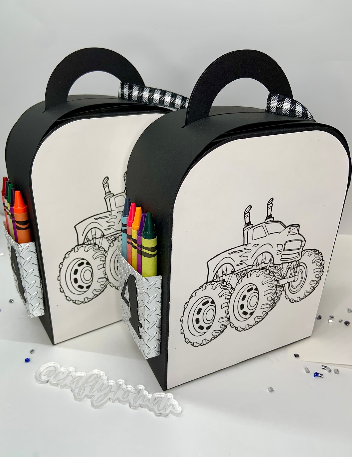 Monster Truck Favor Boxes, Custom Favor Boxes, Personalized Favor Boxes ...