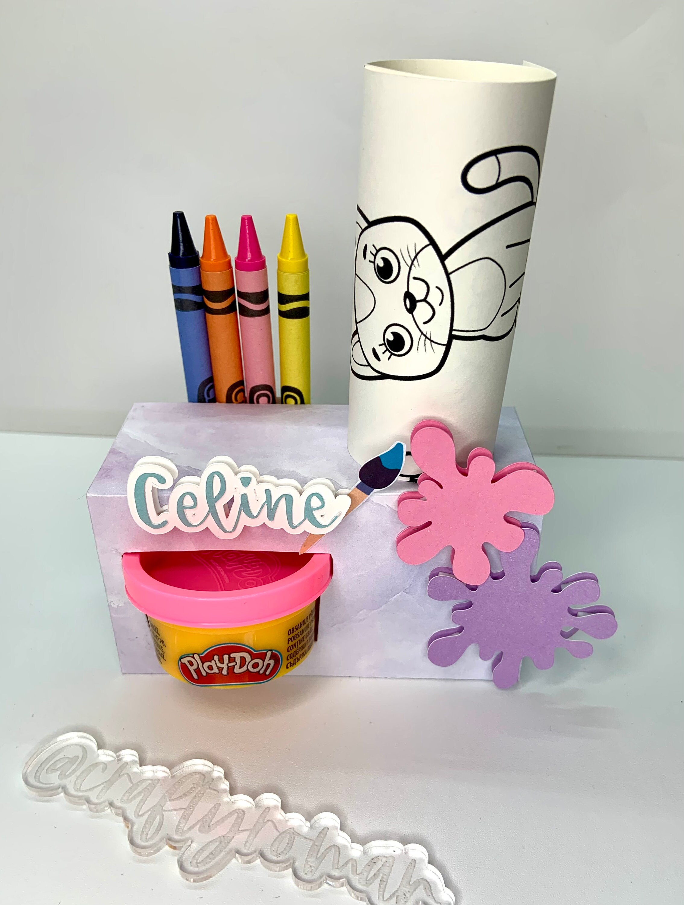 Activity Favor Box, Play-doh Activity Box , Favor Box, Crayon Box ...