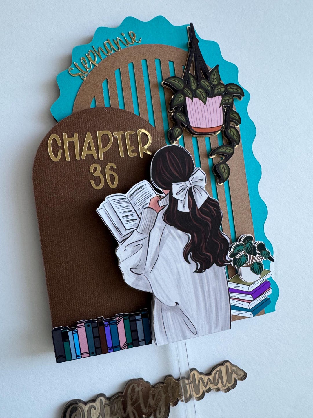 Book Lover Cake Topper, Chapters, Bookworm, Book Girlies, Books, Cake ...