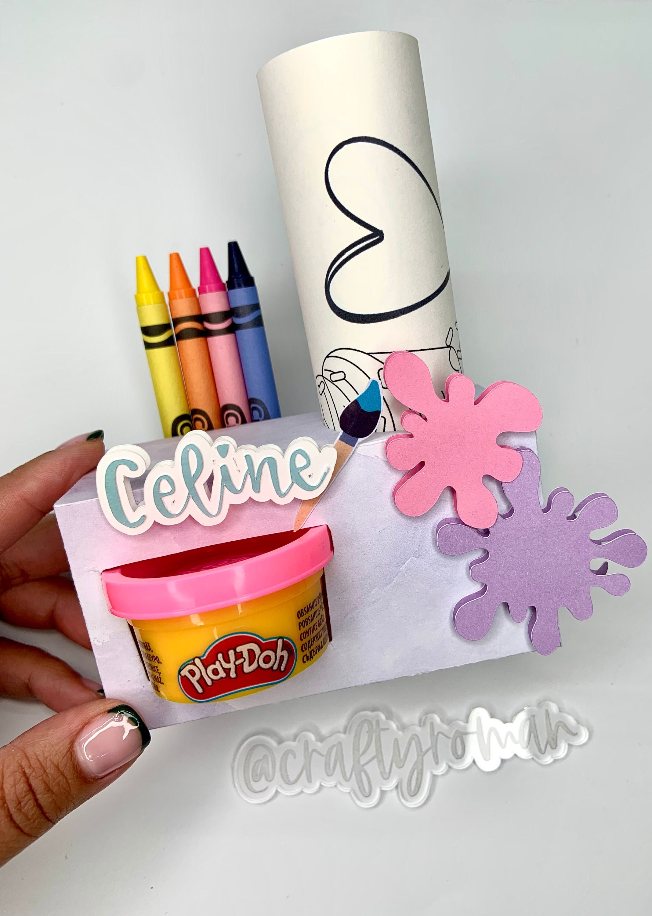 Activity Favor Box, Play-doh Activity Box , Favor Box, Crayon Box ...