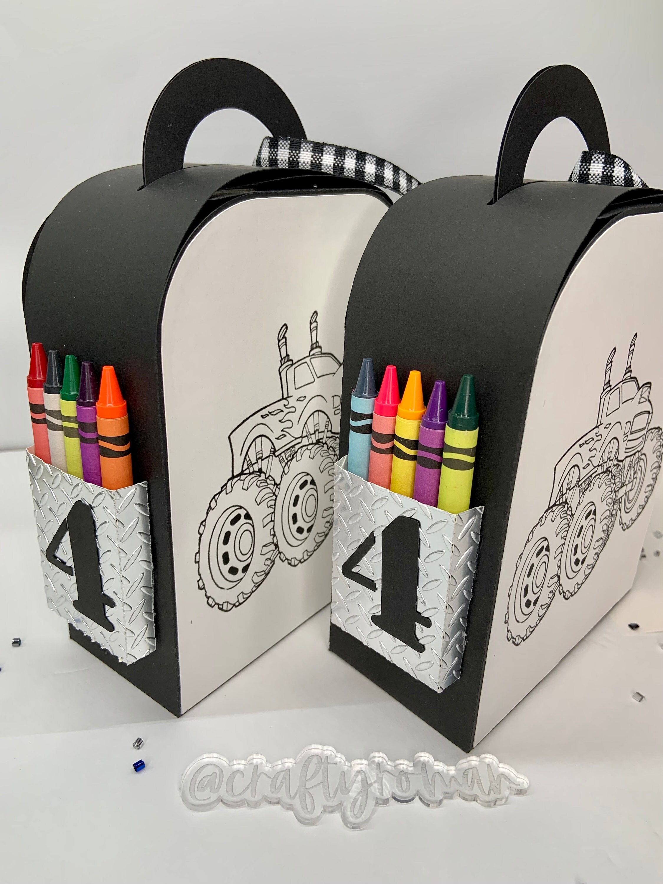 Monster Truck Favor Boxes, Custom Favor Boxes, Personalized Favor Boxes ...