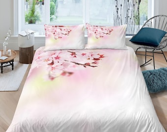 Japanese Cherry Blossom Bedspread - Etsy