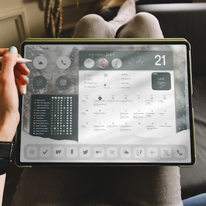 Aesthetic Winter Ios17 Theme Pack Christmas iPad App Icons Snowy ...