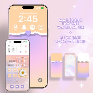 Y2K Pastel Aesthetic Ios 17 Theme Kit | Neutral Pastel iPad Theme ...