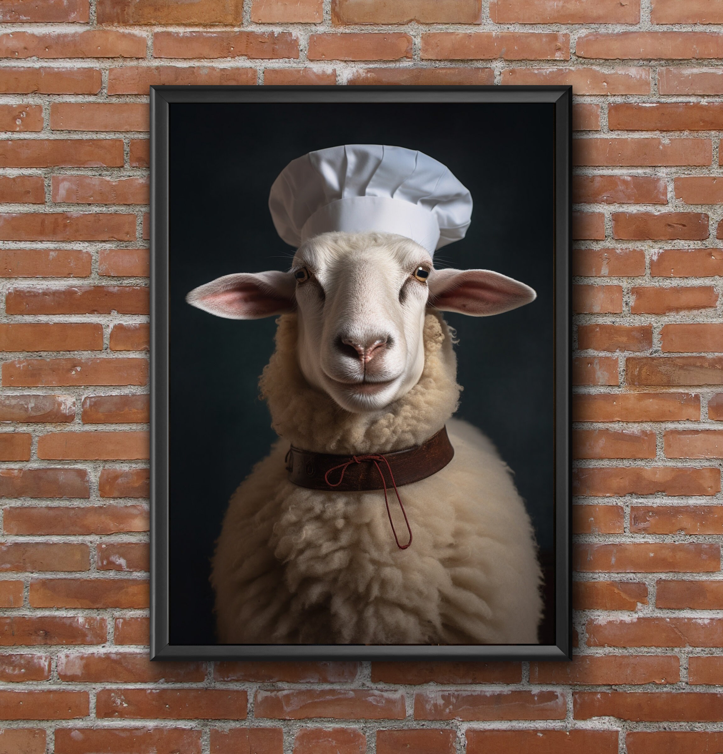Sheep Cook Portrait Animal Dressed as a Human Chef Sheep - Etsy