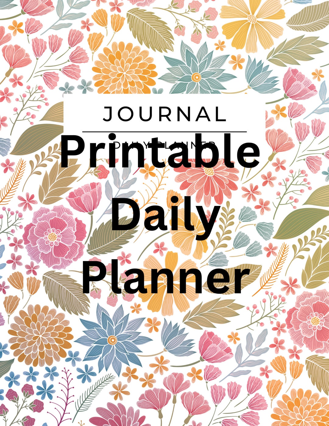 Printable Daily to Do List - Daily Planner - Floral Planner - Floral ...