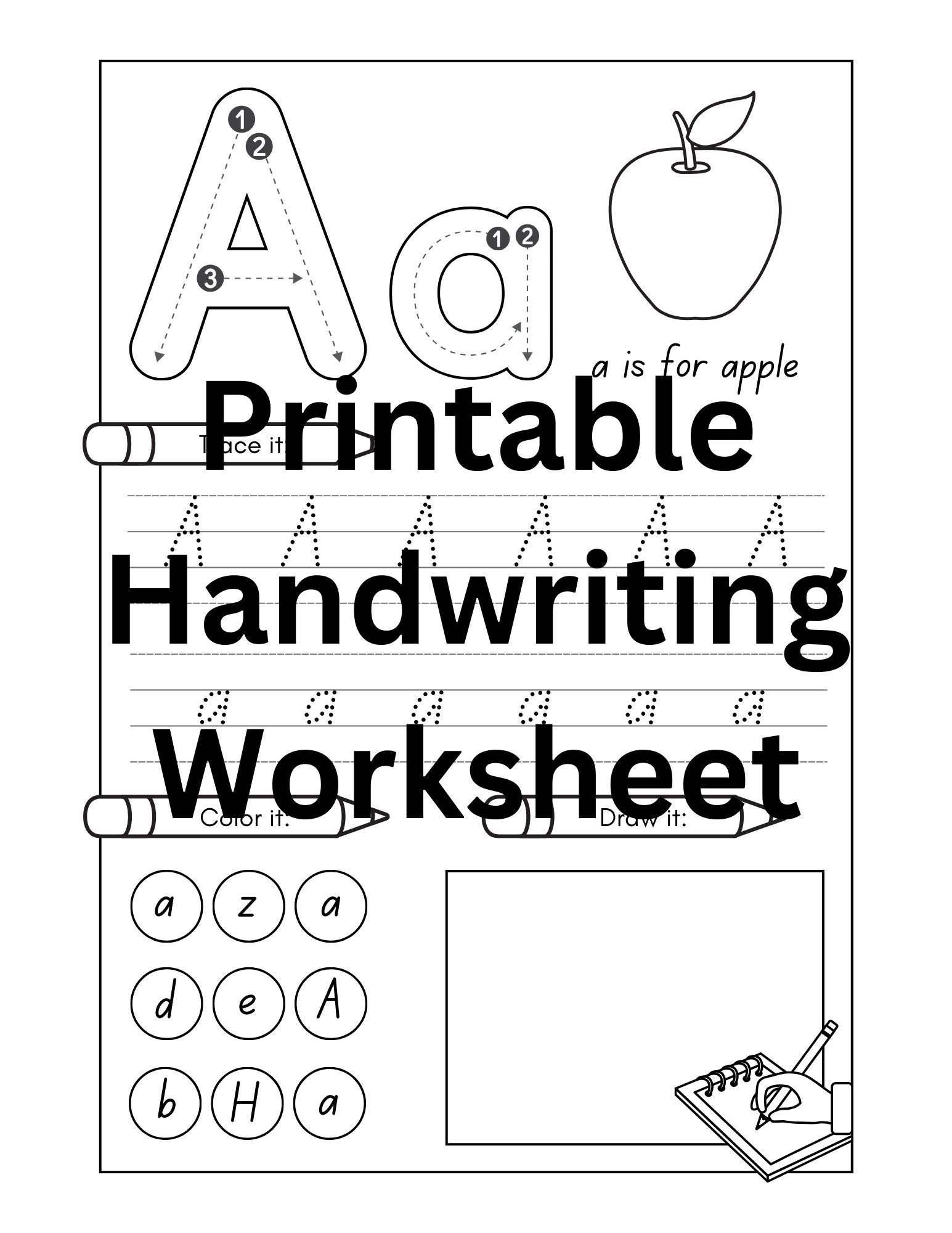 Printable Handwriting Worksheet Kindergarten Handwriting Sheet ...