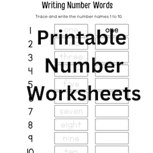 65 Printable Numbers Worksheet - Homeschool Worksheets - Pre K ...