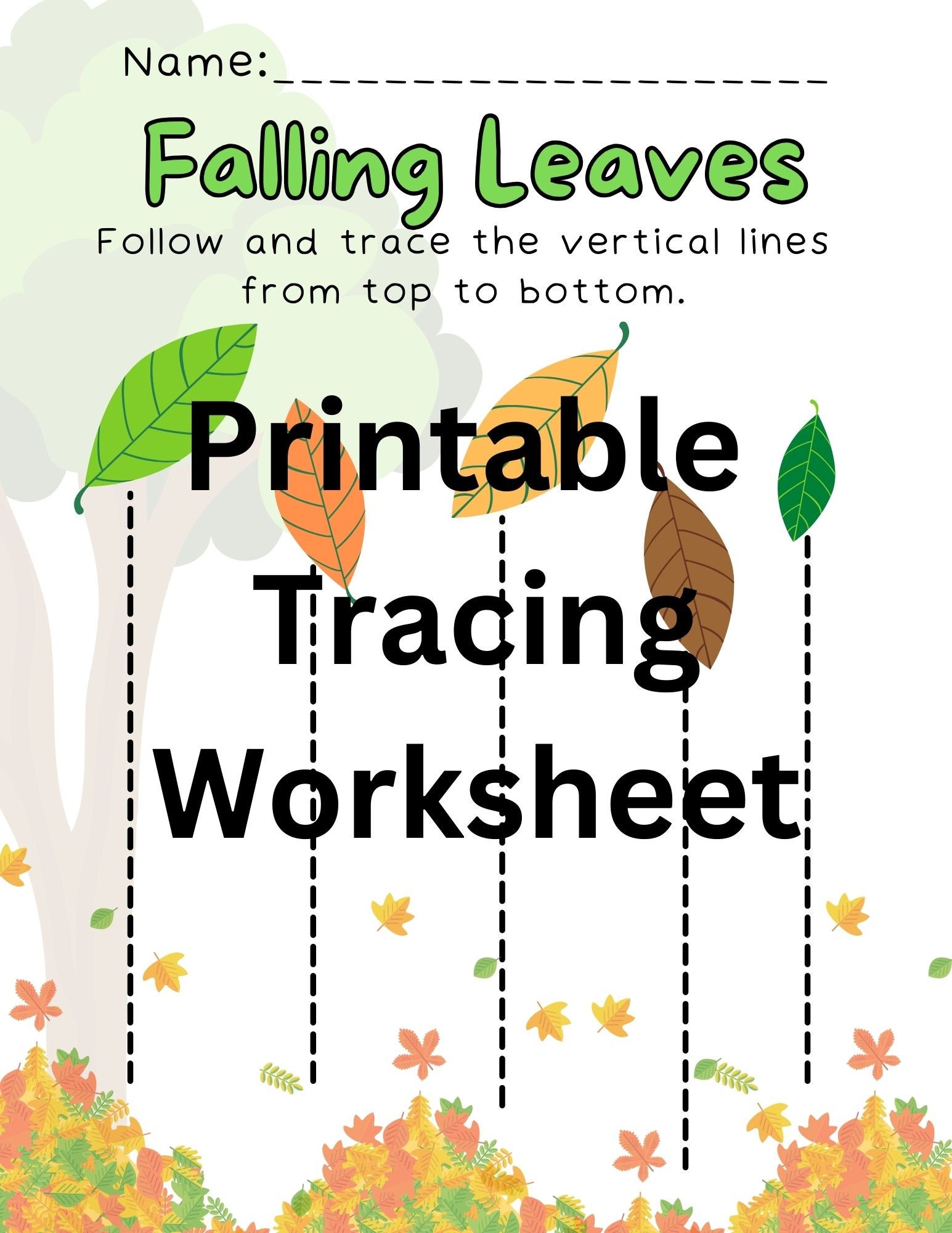 Printable Tracing Worksheet Tracing Worksheet Kindergarten Worksheet ...