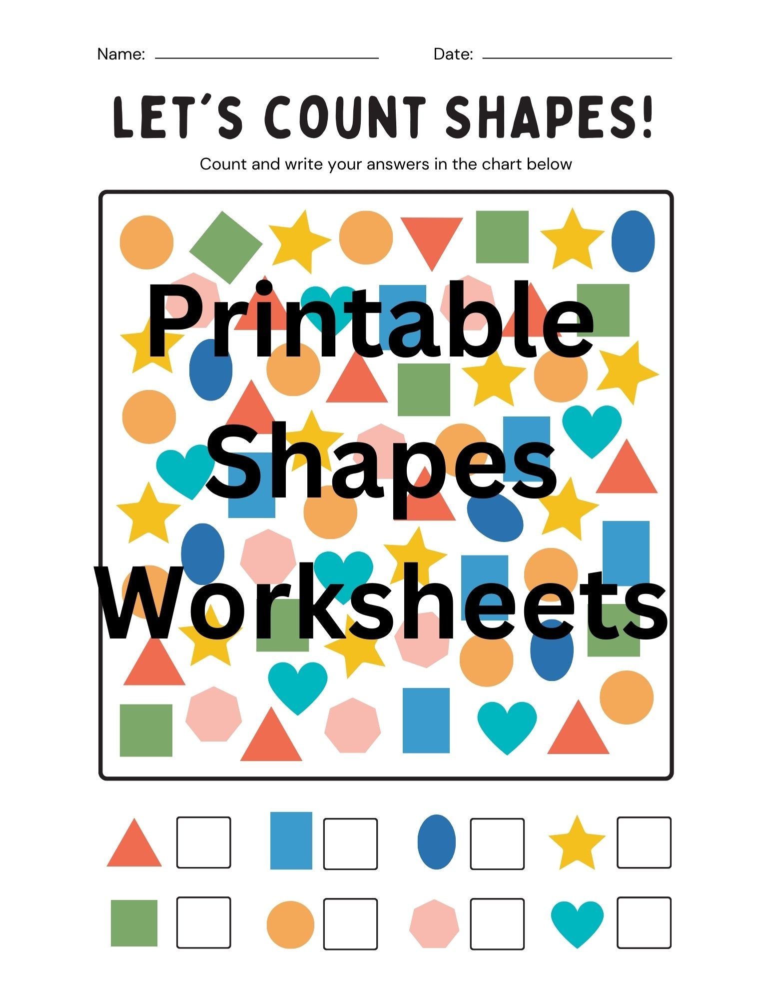 Shape Tracing Worksheets – Pre-k and Kindergarten (PDF) - Etsy