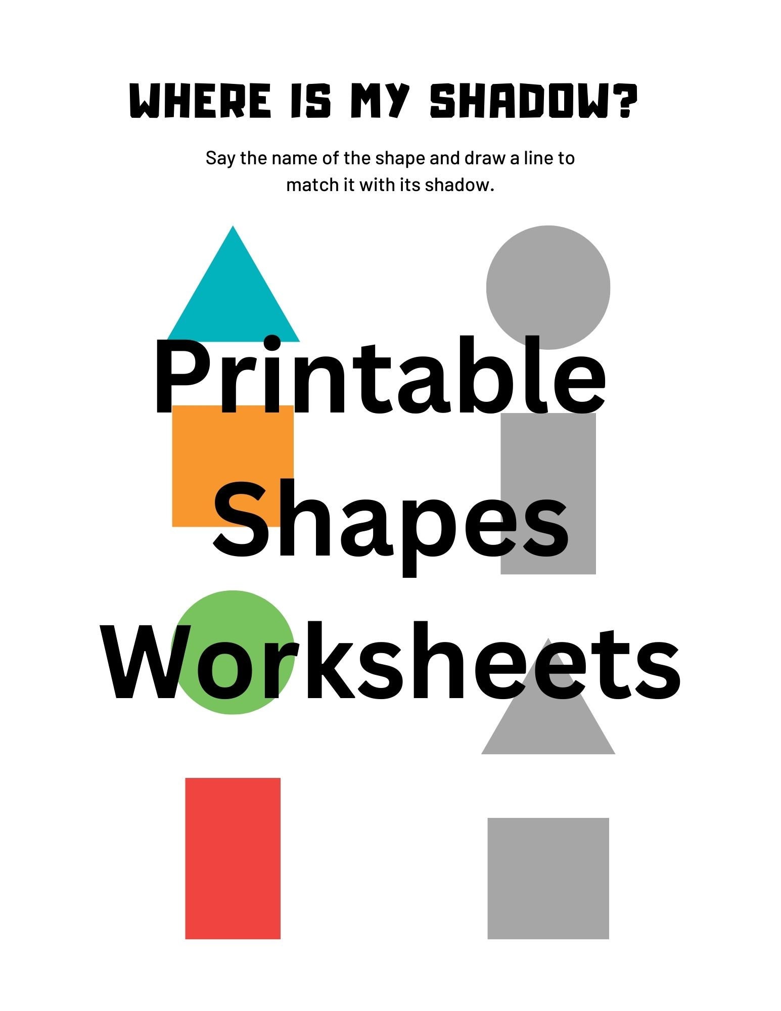 Shape Worksheets - Pre - K Worksheets - Kindergarten Worksheets ...