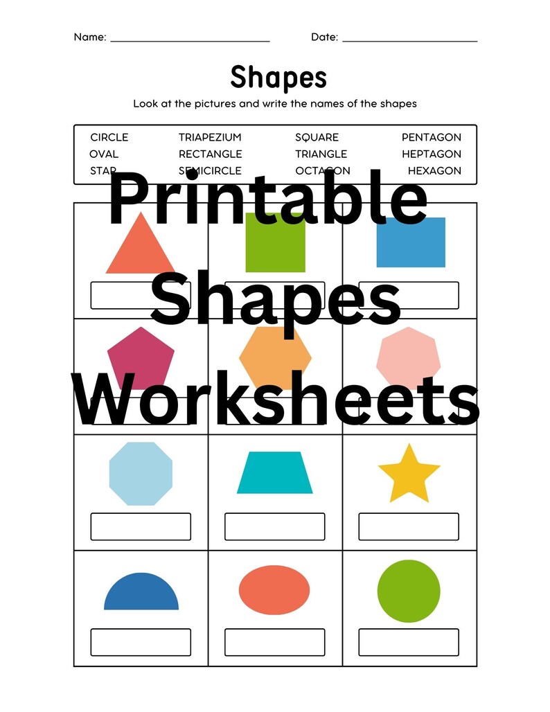 Shape Worksheets - Pre - K Worksheets - Kindergarten Worksheets ...