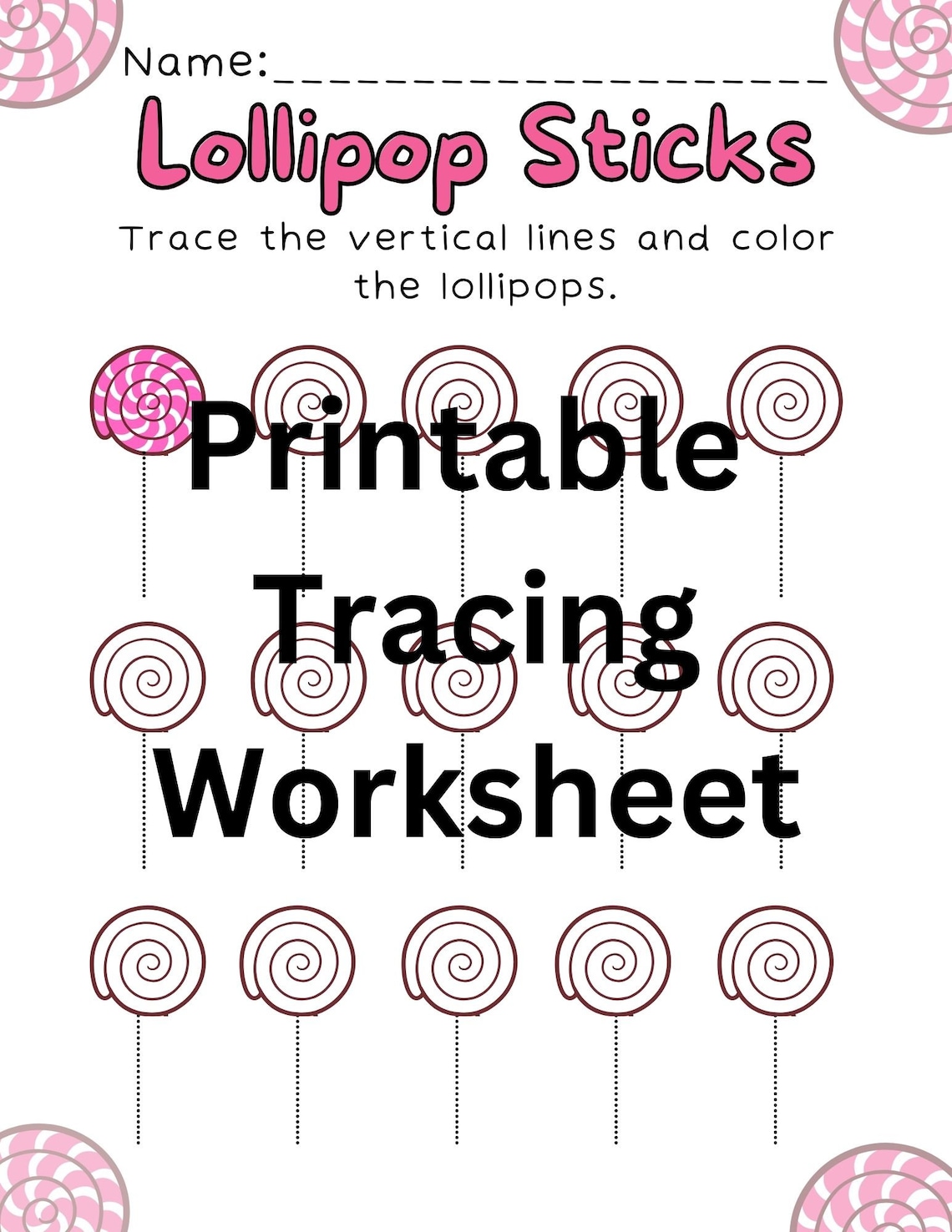 Printable Tracing Worksheet Tracing Worksheet Kindergarten Worksheet ...