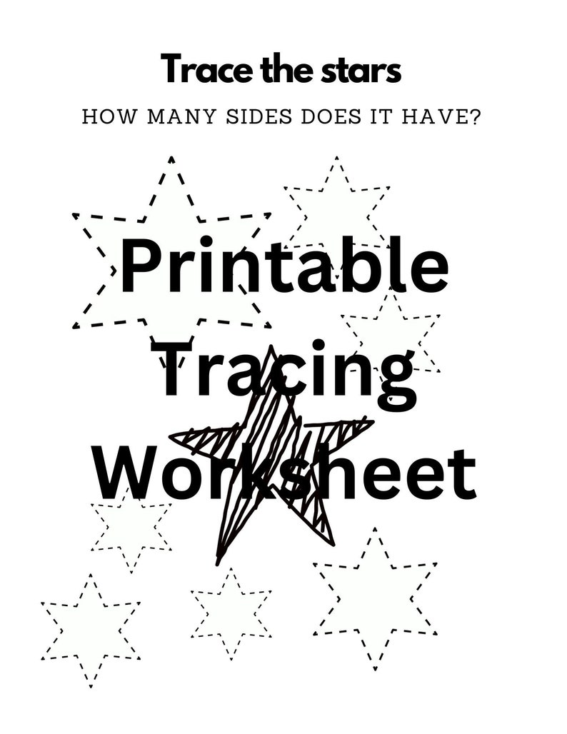 Printable Tracing Worksheet – Shapes & Lines (PDF) - Etsy