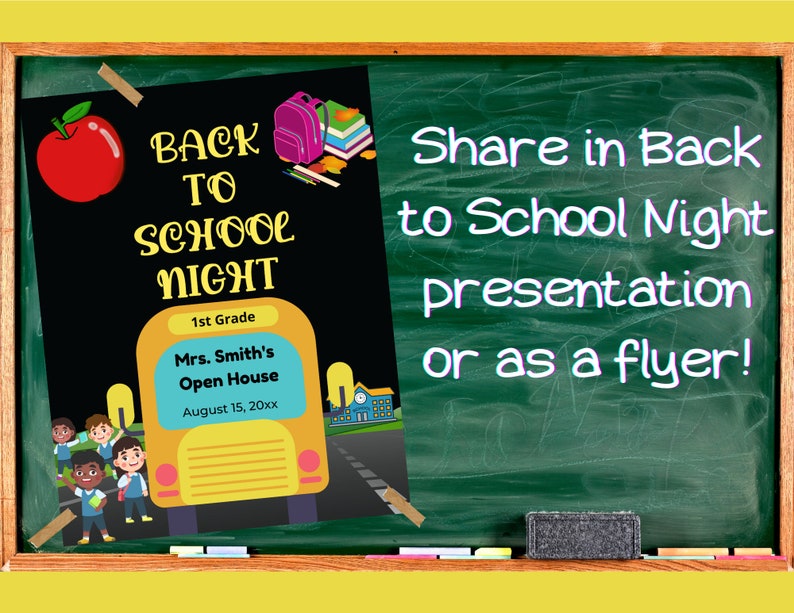 Editable Back to School Night Flyer, Back to School Night Media Flyer ...