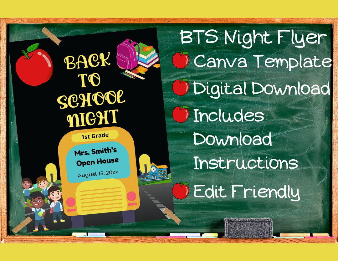 Editable Back to School Night Flyer, Back to School Night Media Flyer ...