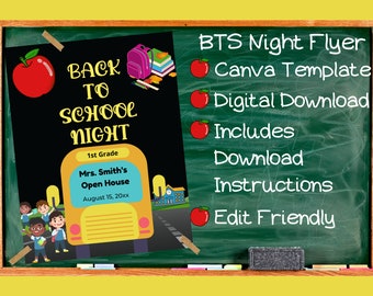 Editable Back to School Bash Flyer Canva Template - Etsy
