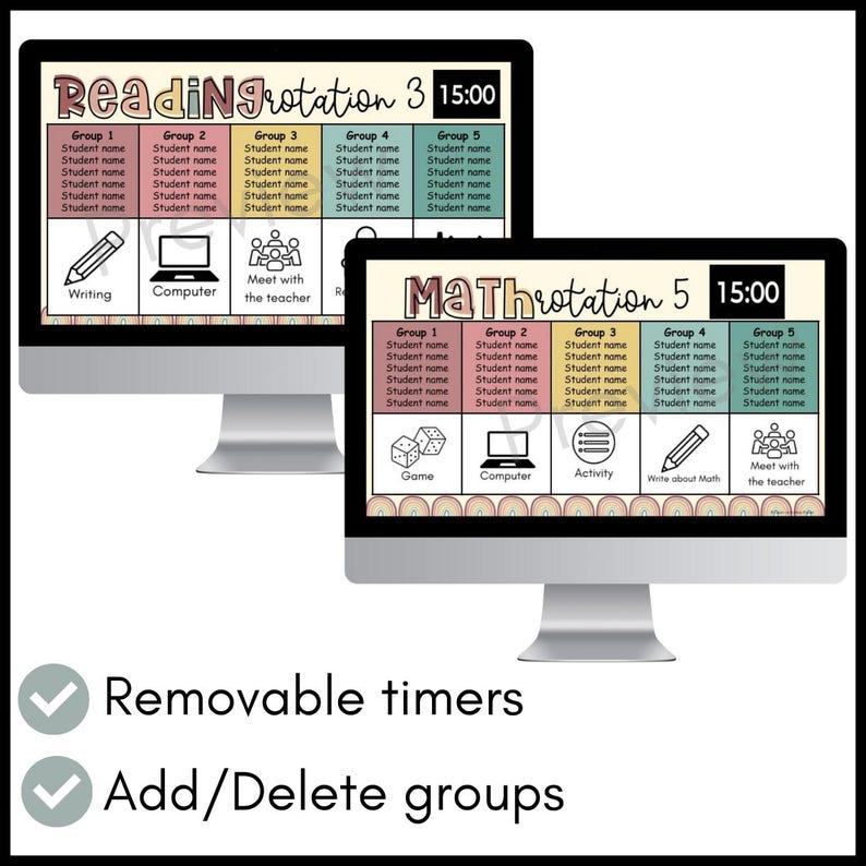 Boho Classroom Rotation Chart Slides: Editable Daily Planner (google ...