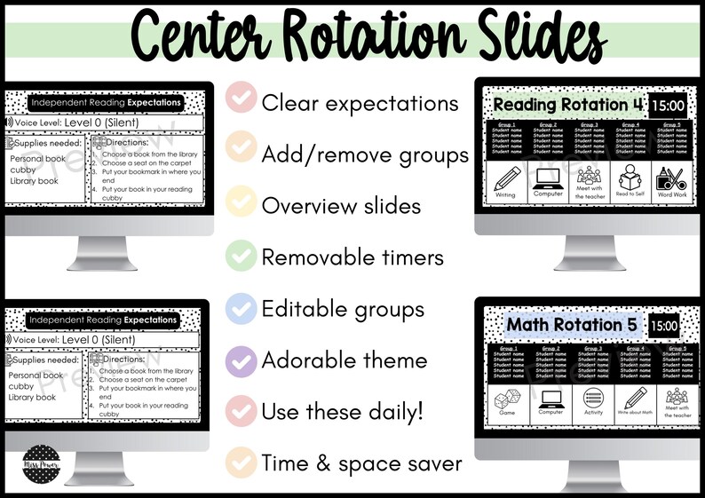 Center Rotation Chart | Small Group Rotations | Morning Agenda Slides ...