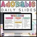 Daily Slides Templates | Morning Agenda Slides | Classroom Daily Google ...