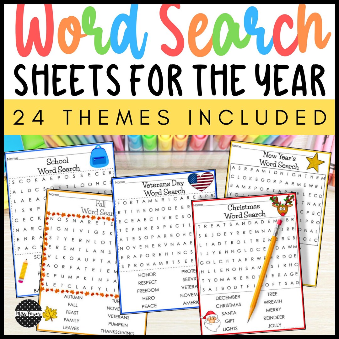 Word Search Pdfs | Summer Word Search | End of Year Word Search ...